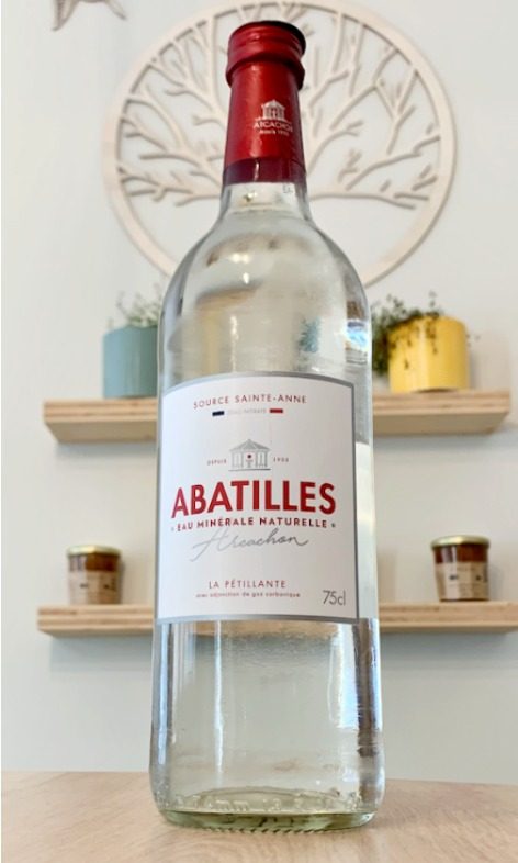 Eau pétillante naturelle “Abatilles” 33cl (bouteille en verre) – Vivants